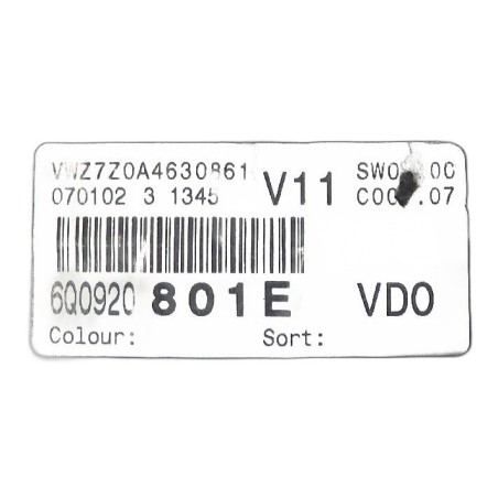 Digital Speedometer VW Polo 1.4 TDI - 6Q0920801E